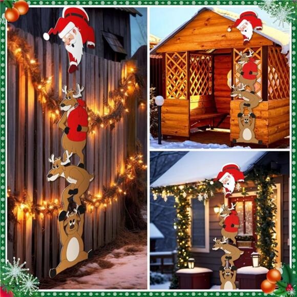 Holiday | Santa Falling Off The Roof Yard Decorations With Stakes Santa ...